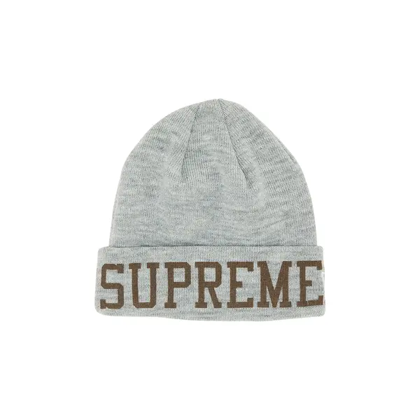 Supreme X New Era Varsity Beanie - Grey