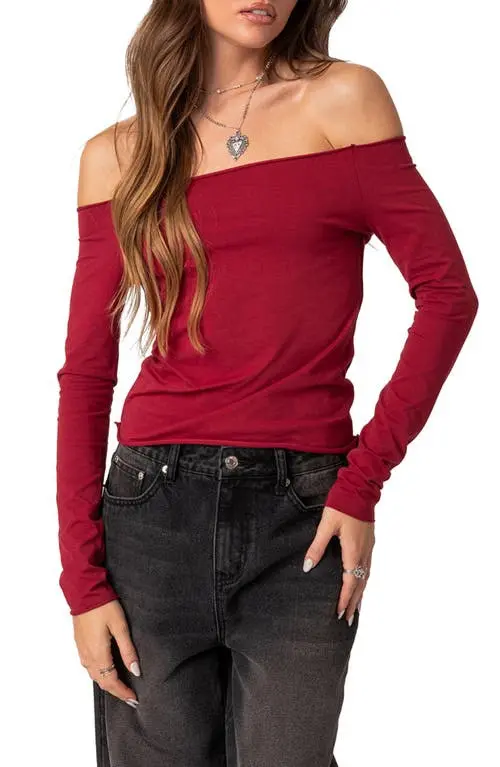 EDIKTED Baldwin Off The Shoulder Top
