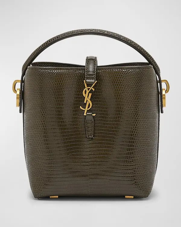 Saint Laurent Le 37 Mini Bucket Bag In Lizard
