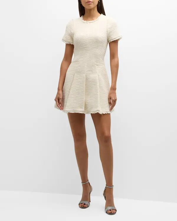 Cinq À Sept Nova Boucle Mini Dress - Gardenia