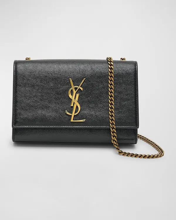 Saint Laurent Kate Small Leather Shoulder Bag - Black