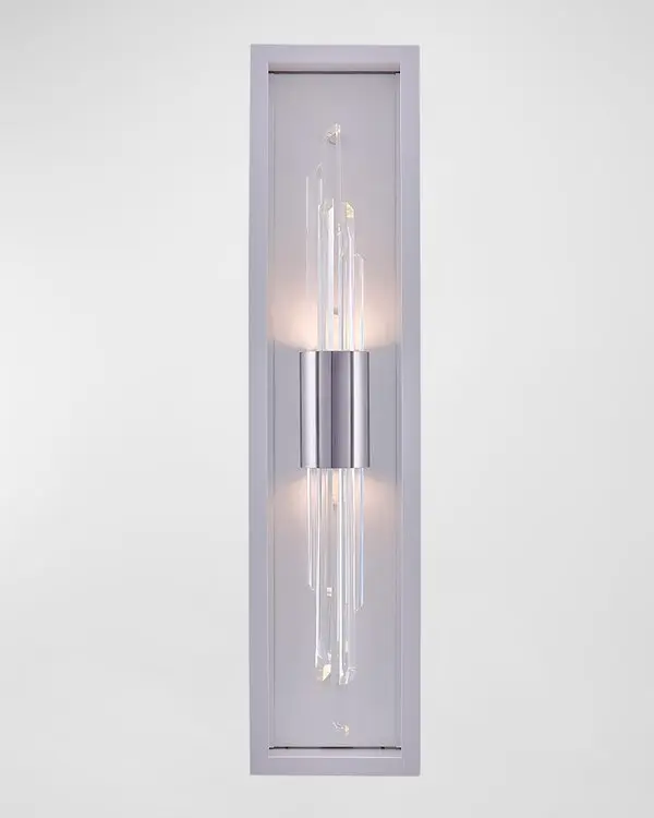 ALLEGRI CRYSTAL BY KALCO LIGHTING Lucca Chrome Led Outdoor Sconce