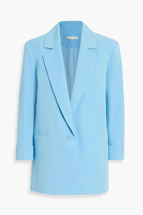 Alice + Olivia Shan Crepe Blazer - Light Blue