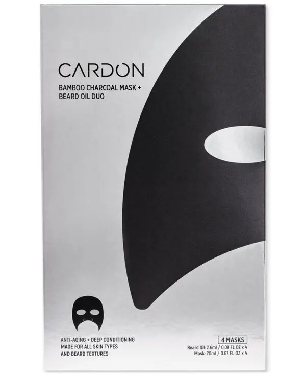 CARDON Bamboo Charcoal Mask + Beard Oil