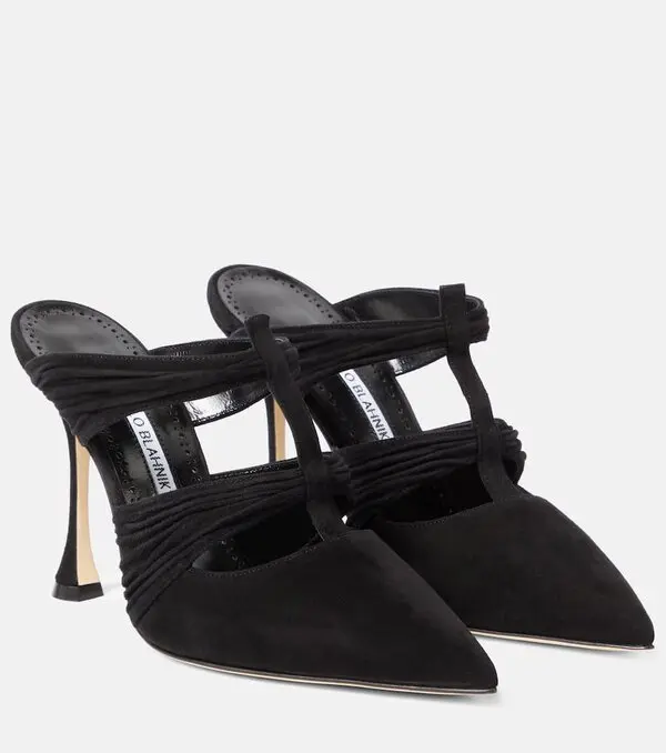 Manolo Blahnik Kerua Suede Mules