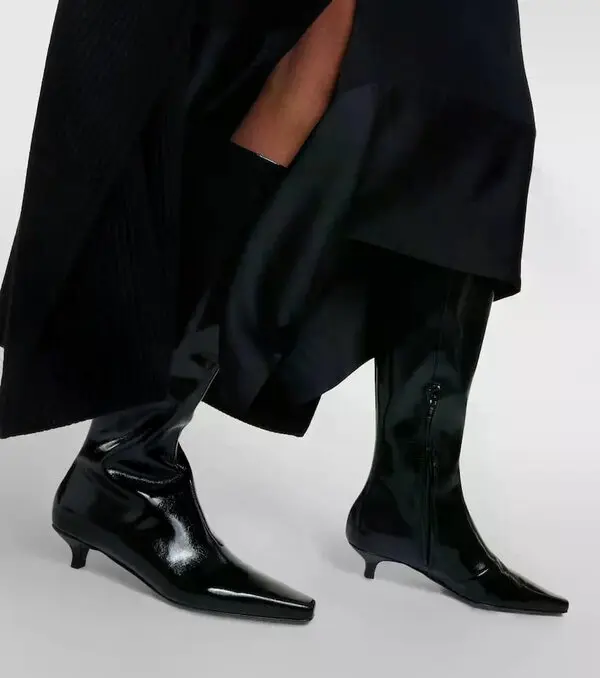 TOTÊME The Slim Leather Knee-high Boots - Black
