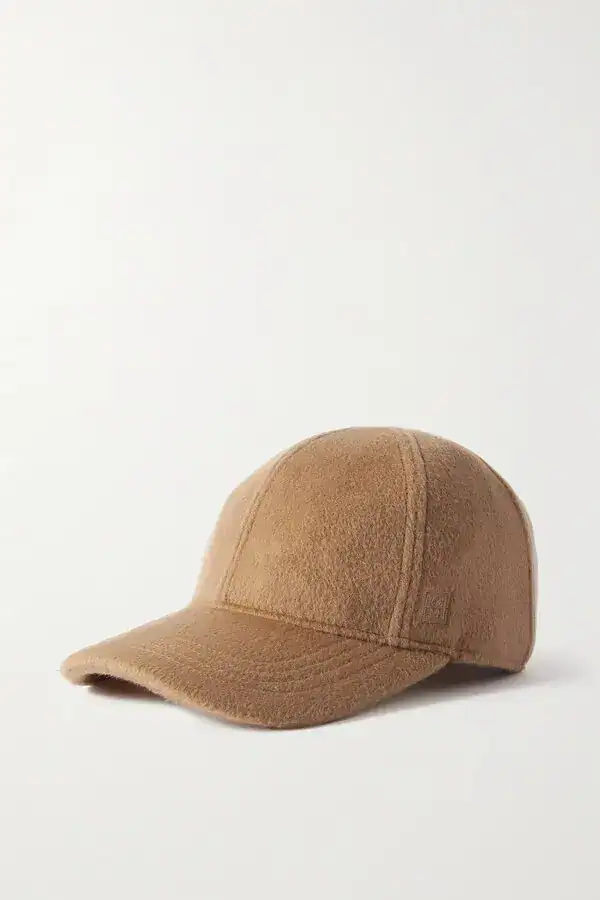 TotêMe Doublé Wool And Cashmere-Blend Baseball Cap Brown