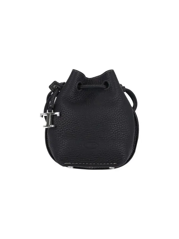 TOD'S Leather Bucket Bag - Black