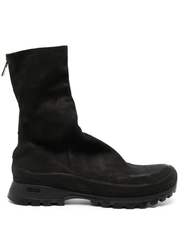 Yohji Yamamoto Round-toe Leather Boots