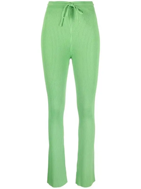 Nanushka Cornelie Ribbed-knit Flared Trousers