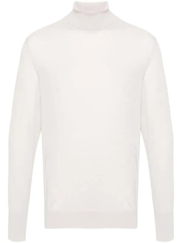 Eleventy Turtleneck Wool Jumper - Neutrals