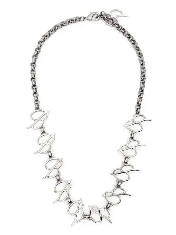 Blumarine Logo Lettering Necklace - Silver