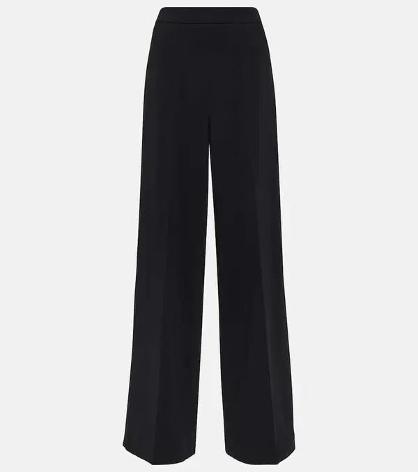 JOSEPH Alane High-rise Wide-leg Pants - Black