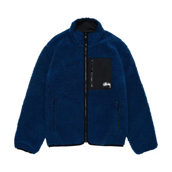StÜssy Sherpa Reversible Jacket - Blue