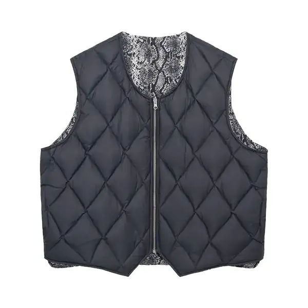 StüSsy Reversible Quilted Vest - Grey | Editorialist