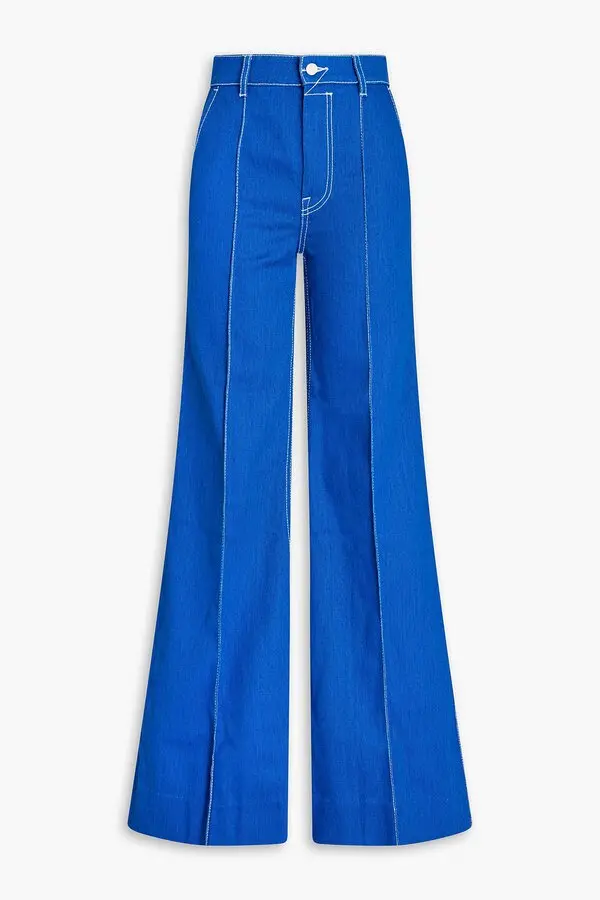 Zimmermann Embroidered High-rise Flared Jeans