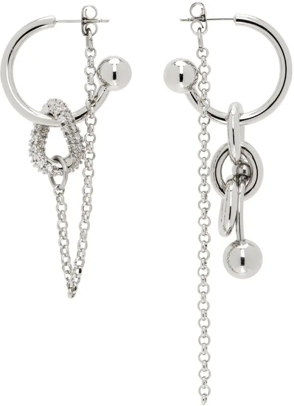 JUSTINE CLENQUET Silver Abel Earrings - Palladium | Editorialist