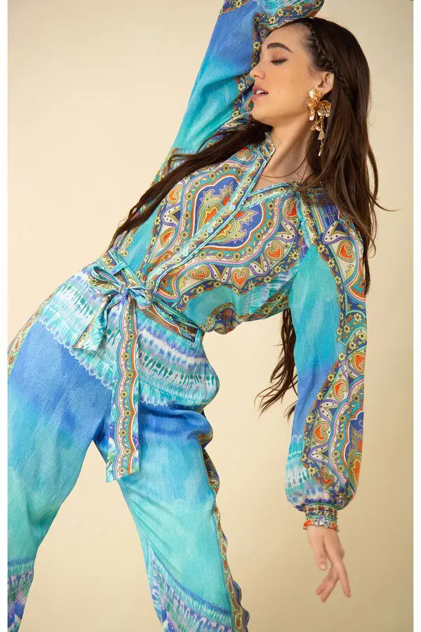 Hale Bob Natalia Silk Top - Floral / Multicolor
