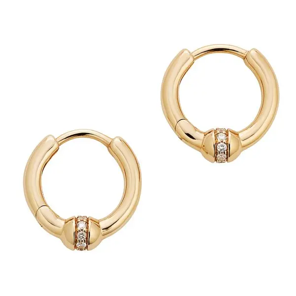 G. LABEL BY GOOP Bella Huggies Diamond Earrings