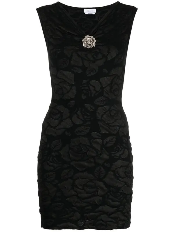 Blumarine Patterned Jacquard Mini Dress