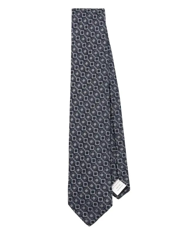 LARDINI Patterned Jacquard Tie