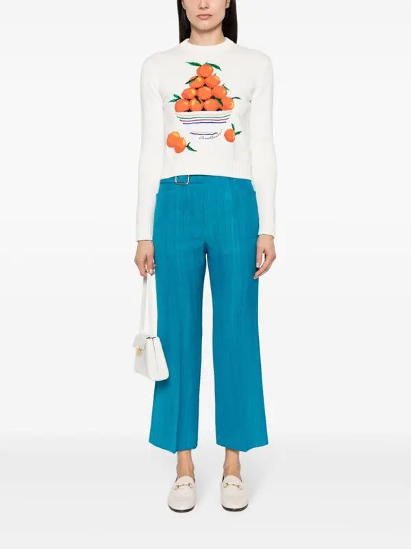Casablanca Patterned Intarsia-knit Jumper