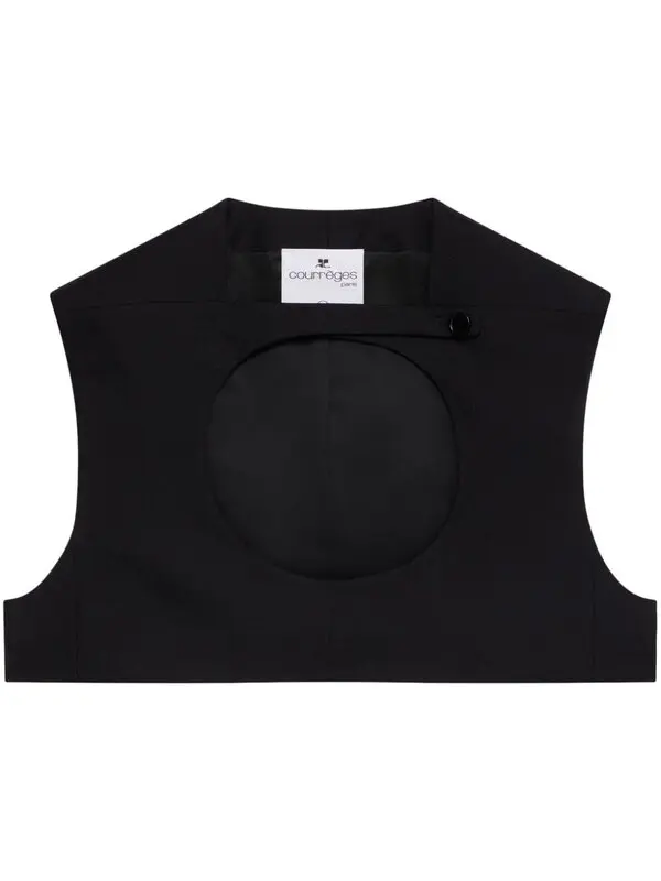 COURREGES Virgin Wool Cropped Top