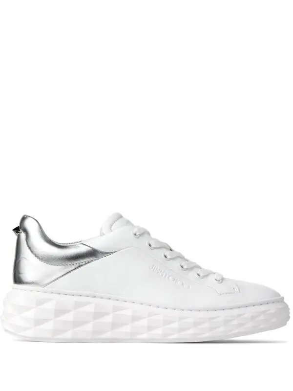 JIMMY CHOO Diamond Maxi/f Ii Leather Sneakers
