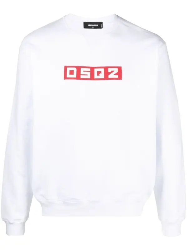 Dsquared2 Logo-appliqué Cotton Sweatshirt - White