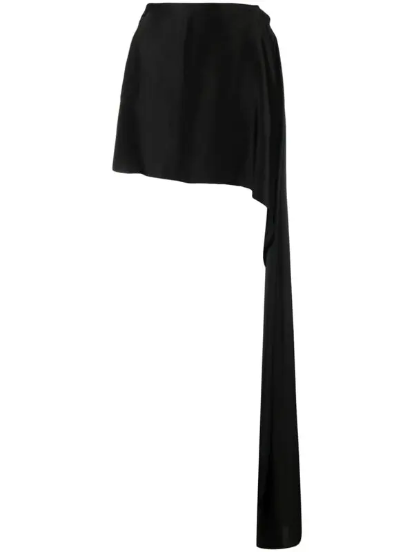 SRVC STUDIO Wraparound Satin Skirt