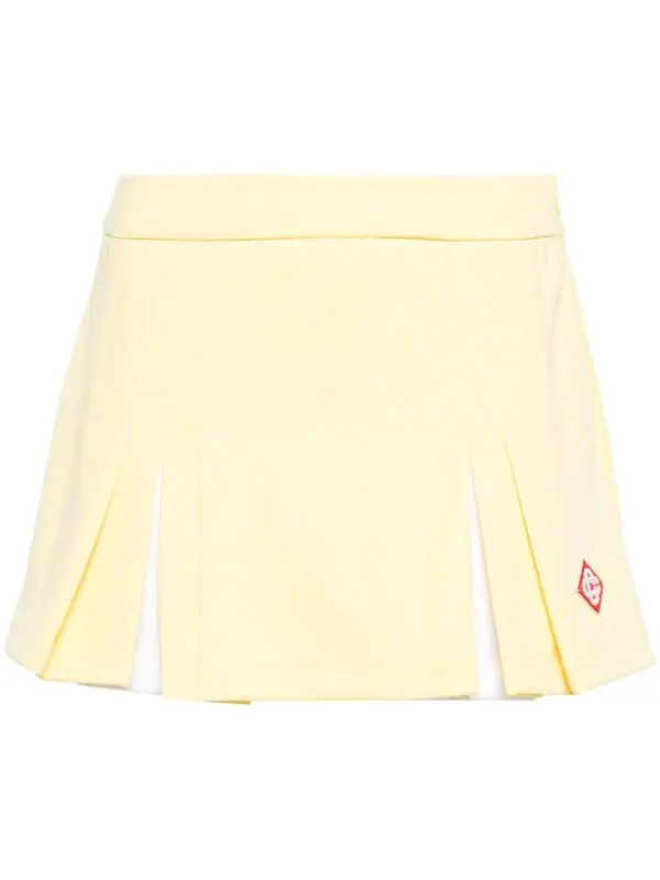Casablanca Logo-embroidered Pleated Miniskirt
