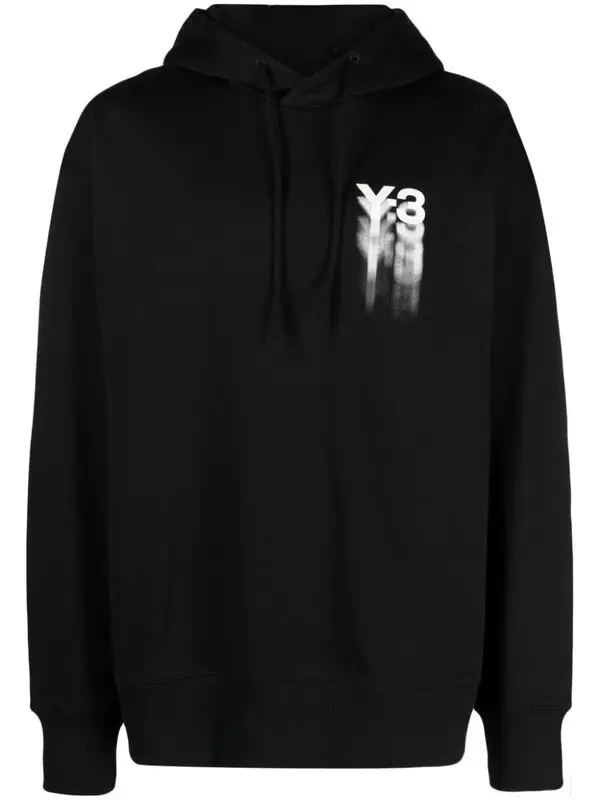 Y3 Logo-print Cotton Hoodie