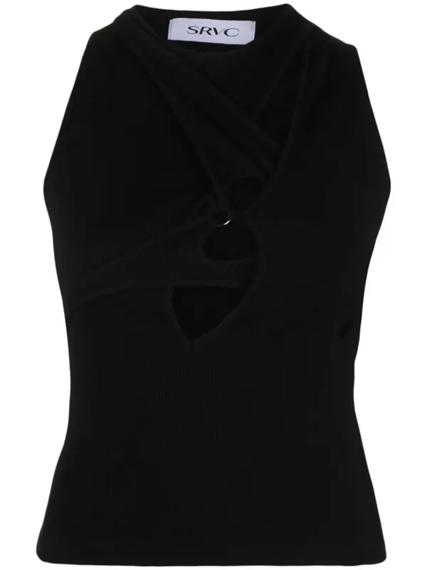 SRVC STUDIO Armour Cut-out Detailed Tank Top