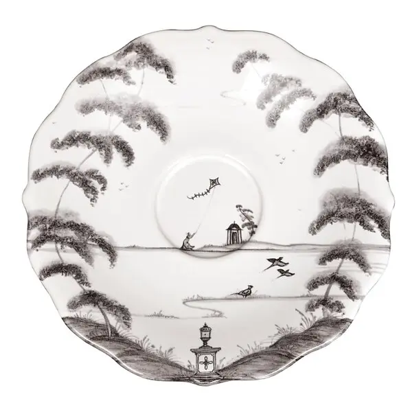 JULISKA Country Estate Delft Blue Saucer Garden Follies - Flint