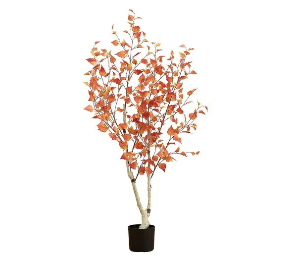 NEARLY NATURAL 5-ft Autumn Birch Artificial Fal L Tree