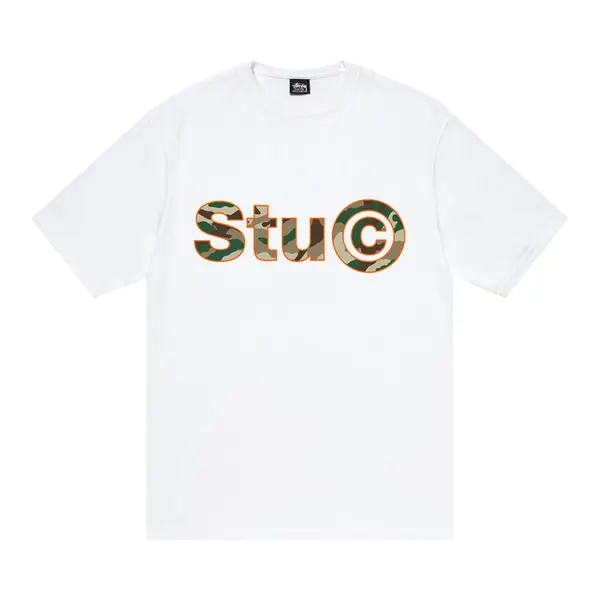 StÜssy Stu C. Camo Tee - White