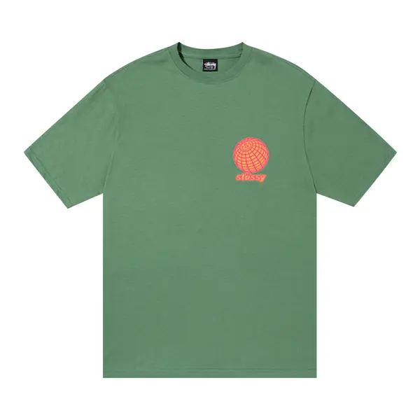 StÜssy 8 Ball Grid Tee - Green