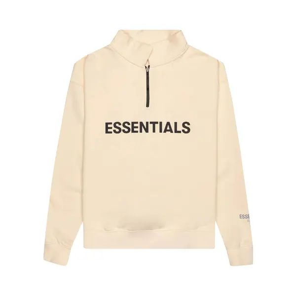 Fear Of God Mockneck Half Zip 'buttercream - Cream