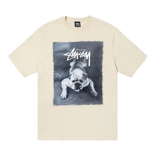 StÜssy Bulldog Tee 'putty