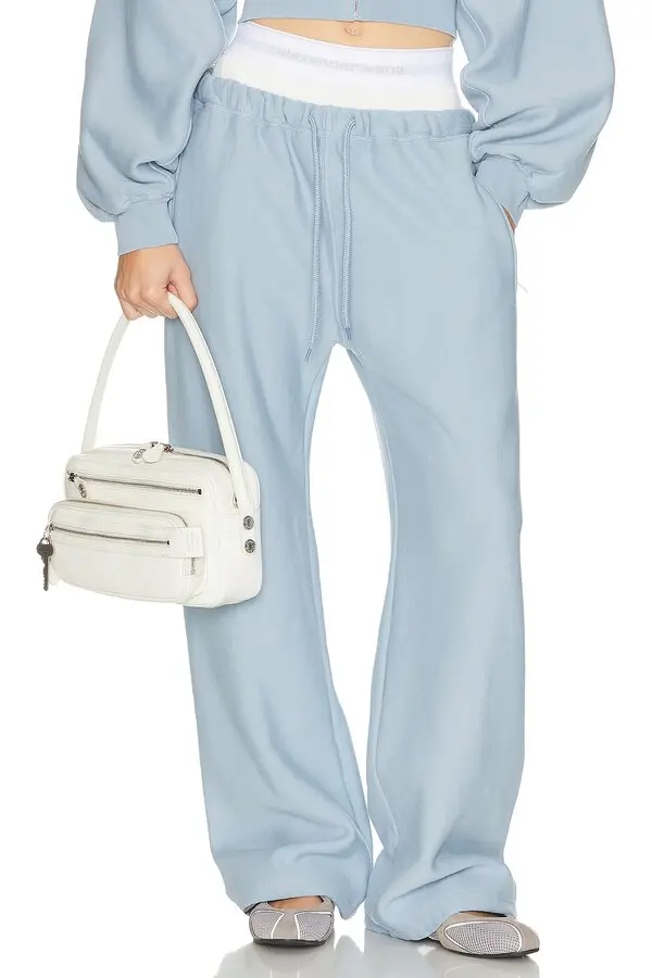 Alexander Wang Wide Leg Sweatpant - Light Blue