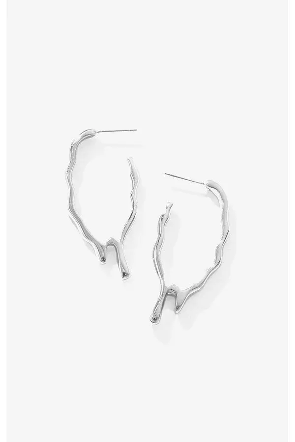 SOKO Tiriko Maxi Drip Hoop - Silver