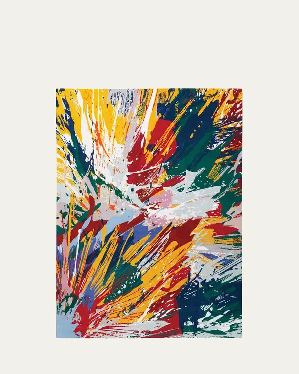 THE RUG COMPANY X MARY KATRANTZOU Splatter Bright Hand-knotted Rug, 6' X 9