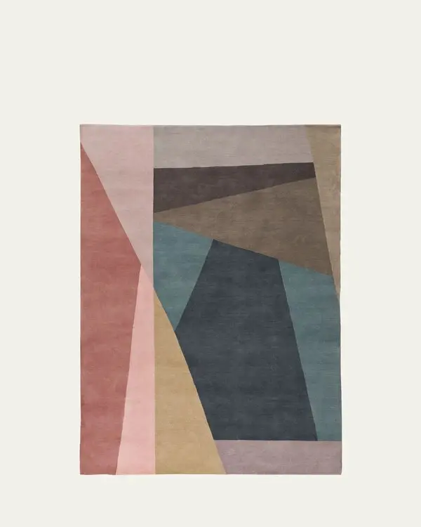 THE RUG COMPANY X PAUL SMITH Split Bright Hand-knotted Rug, 6' X 9 - Red, Green, Pink Multi