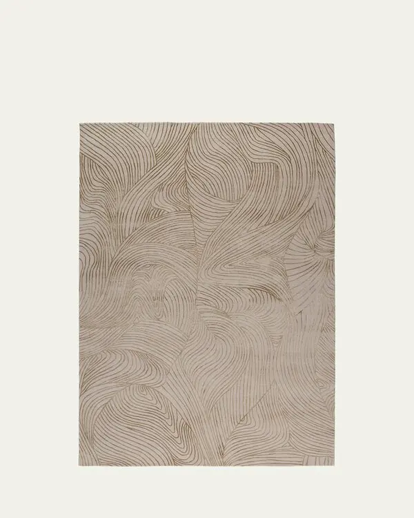 THE RUG COMPANY X ADAM HUNTER Waves Honey Hand-knotted Rug, 8' X 10