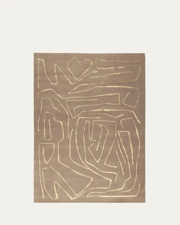 THE RUG COMPANY X KELLY WEARSTLER Tableau Salmon Hand-knotted Rug, 9' X 12