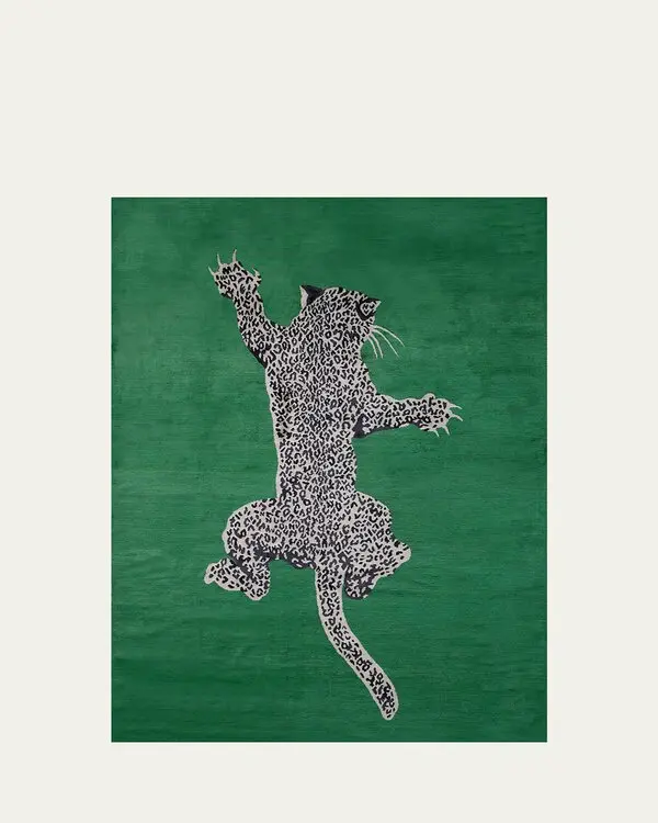 THE RUG COMPANY X DIANE VON FURSTENBERG Climbing Leopard Hand-knotted Rug, 6' X 9
