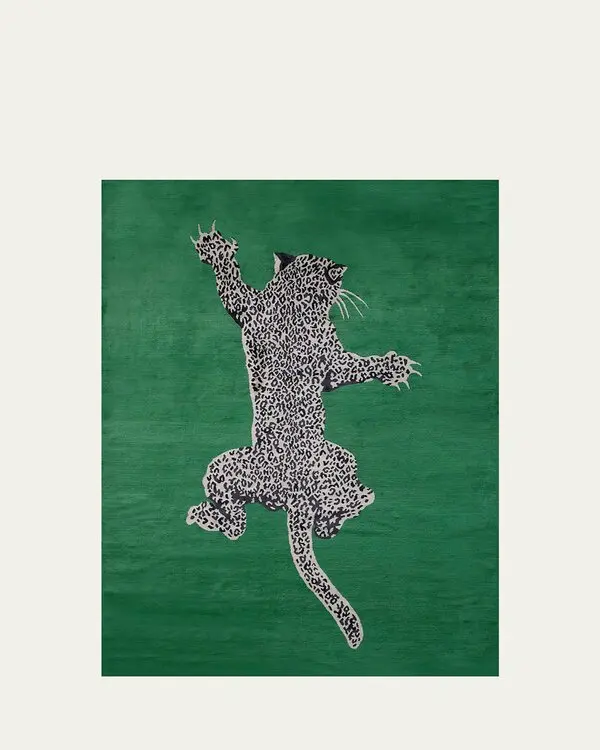 THE RUG COMPANY X DIANE VON FURSTENBERG Climbing Leopard Hand-knotted Rug, 9' X 12