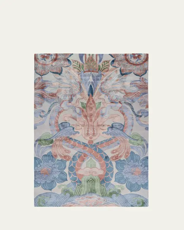 THE RUG COMPANY X GUO PEI Secret Garden Hand-knotted Rug, 6' X 9