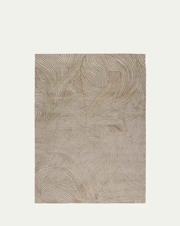 THE RUG COMPANY X ADAM HUNTER Waves Honey Hand-knotted Rug, 6' X 9