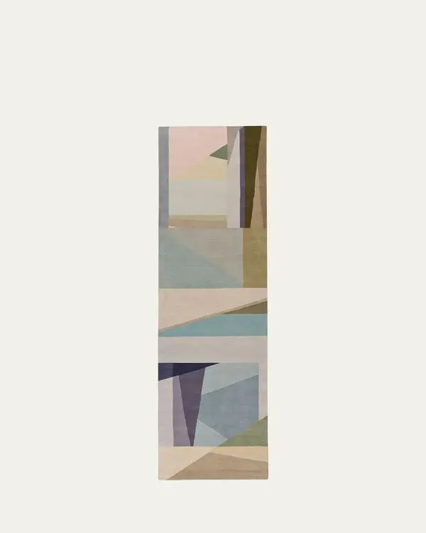 THE RUG COMPANY X PAUL SMITH Refraction Light Hand-knotted Runner, 3' X 10